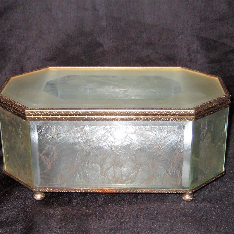 Vintage Glass Box - Etsy