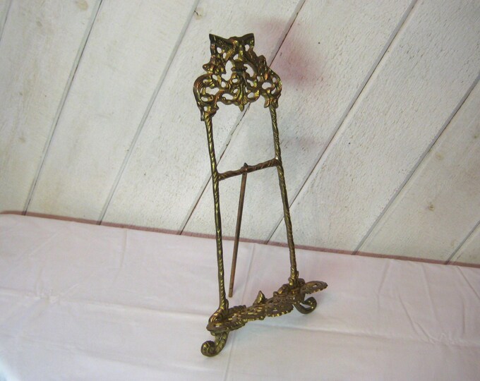 Vintage Ornate Brass Table Top Easel to Hold Picture Frame, Holds 8 X ...
