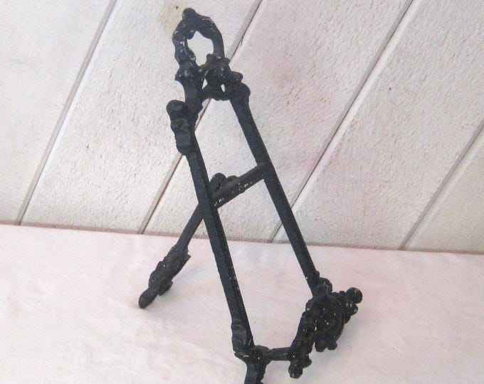 Antique Black Cast Iron Easel for Table Top 8 X 10 Inch Picture Frames ...