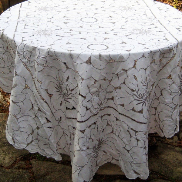 Large Oval Tablecloth - Etsy