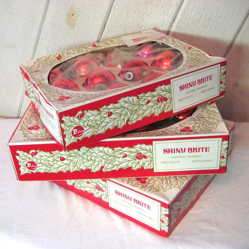 Shiny Brite Silver Box - Etsy