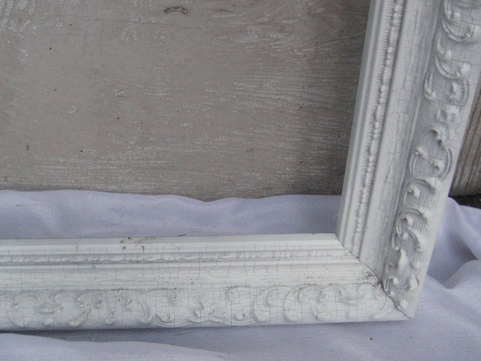 Antique Wood Picture Frame White Wooden Frame Carved Wood | Etsy