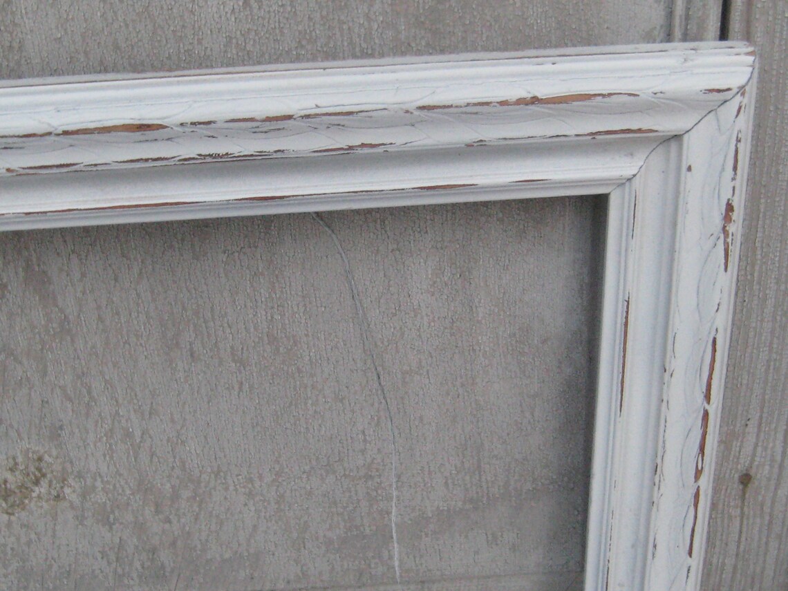 Antique White Wood Picture Frame Distressed Frame 16 X | Etsy