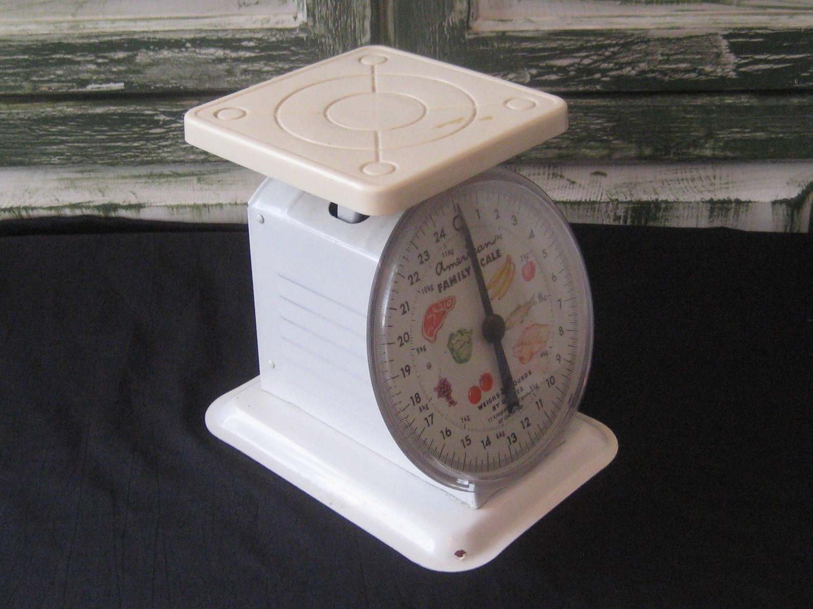 Vintage White Food Scale MCM Metal Kitchen Scale American - Etsy