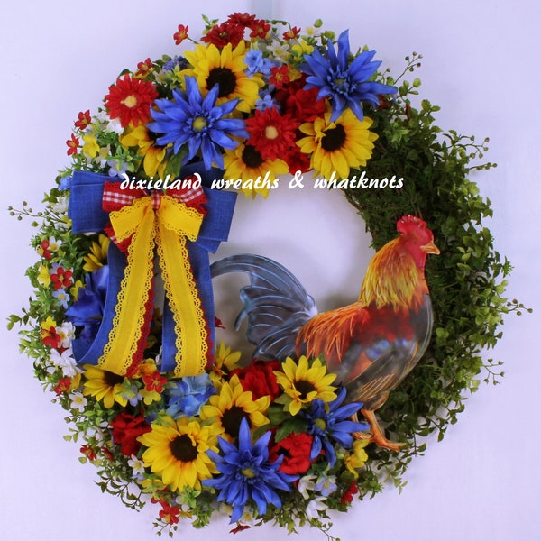 Rooster Wreath - Etsy