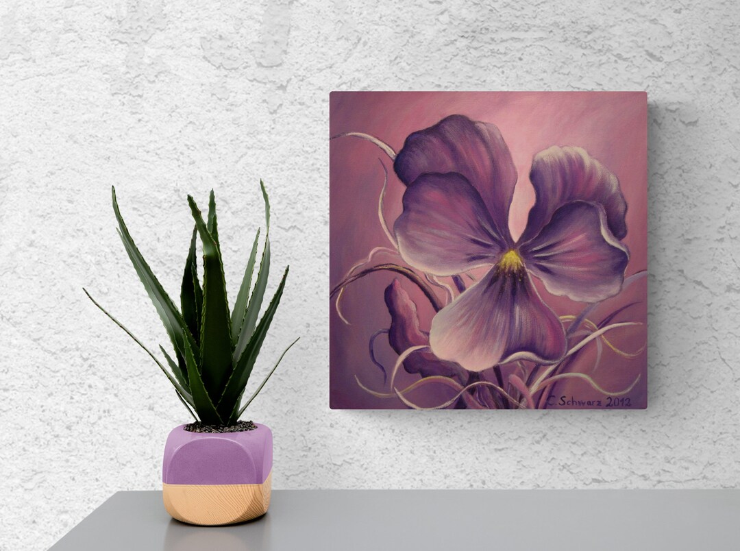 Acrylic Painting mysterious Violet Art Picture Violet Flower Picture ...