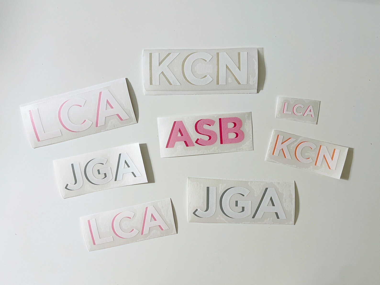 Double-layer Vinyl Monogram Decal Shadow Block Monogram - Etsy