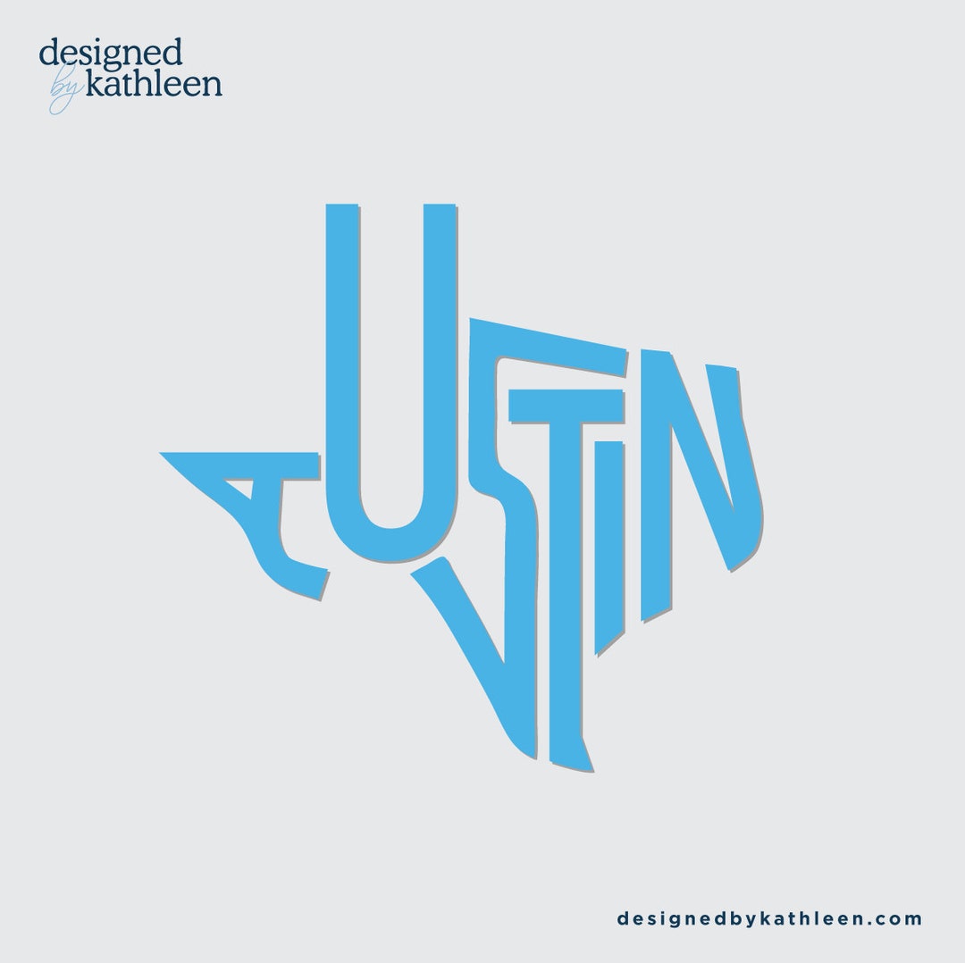 Austin Texas Vinyl Decal Austin Texas Vinyl Sticker Texas-shaped Austin ...