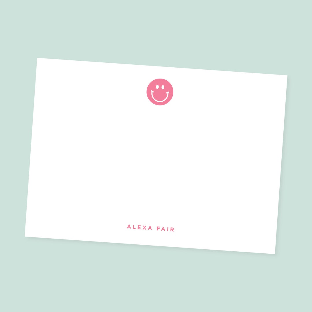 Smiley Face Custom Stationery Personalized Happy Face Stationery ...