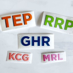 Double-layer Vinyl Monogram Decal Shadow Block Monogram Decal Monogram ...