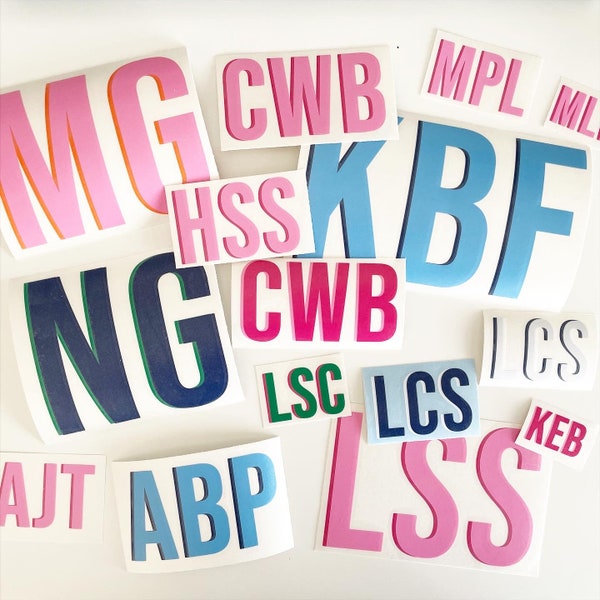Monogram Sticker - Etsy