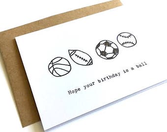 Sports Birthday Card - Etsy