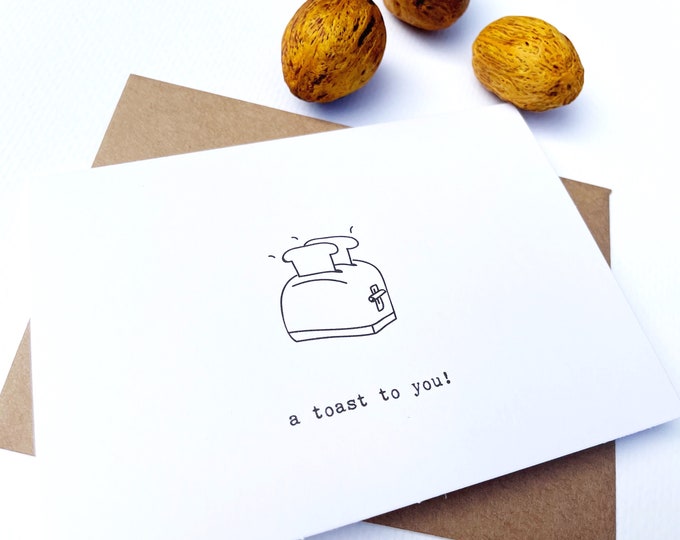 Congratulations Card, A Toast to You Card, Let's Make a Toast, Congrats ...