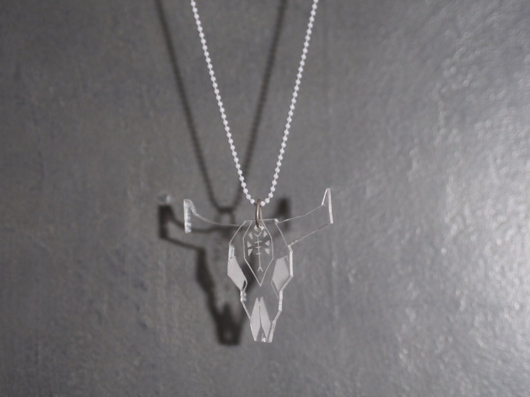 Buffalo, Sioux Collection Necklace. Laser Cut Acrylic Engraved Ball and ...