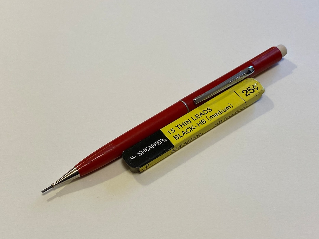 Red Sheaffer Mechanical Pencil With Leads, Vintage, Working - Etsy