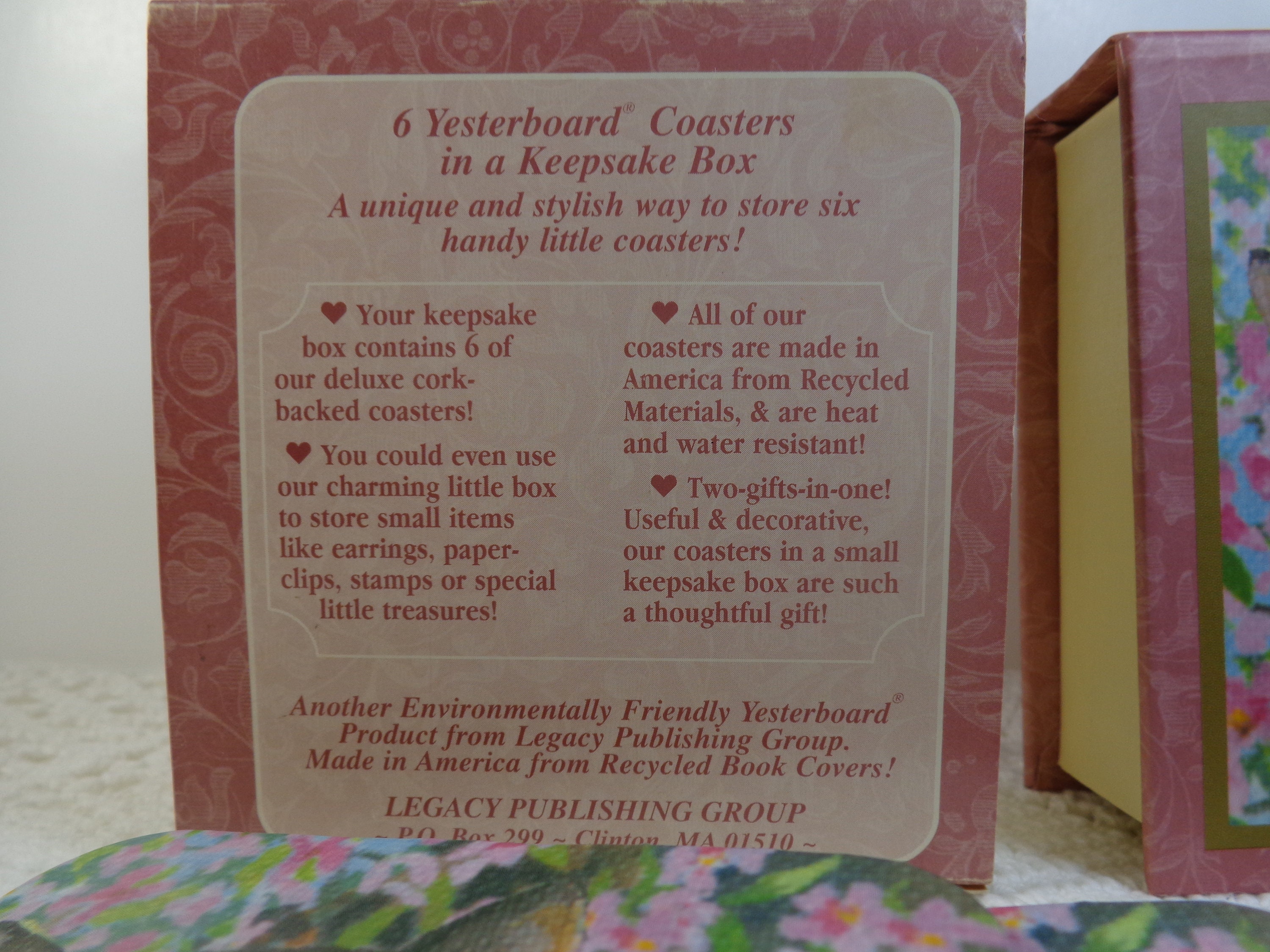 Vintage Set of 6 Yeasterboard Coasters Made by Legacy Publishing Group ...