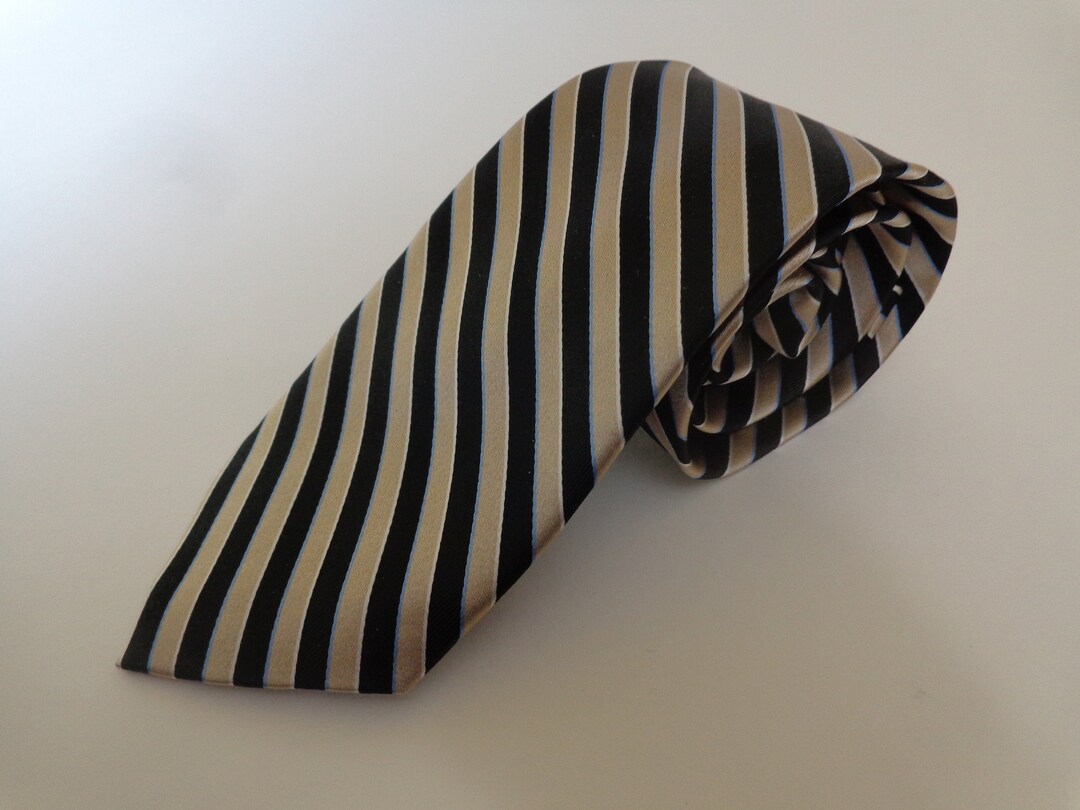 Men's Nautica 100% Silk Necktie, Handmade Diagonal Stripes Necktie ...
