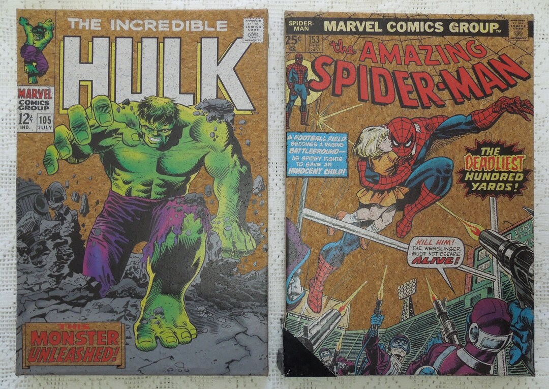 Incredible Hulk Amazing Spider-man Edge Home 2 Piece Set Vintage Marvel ...