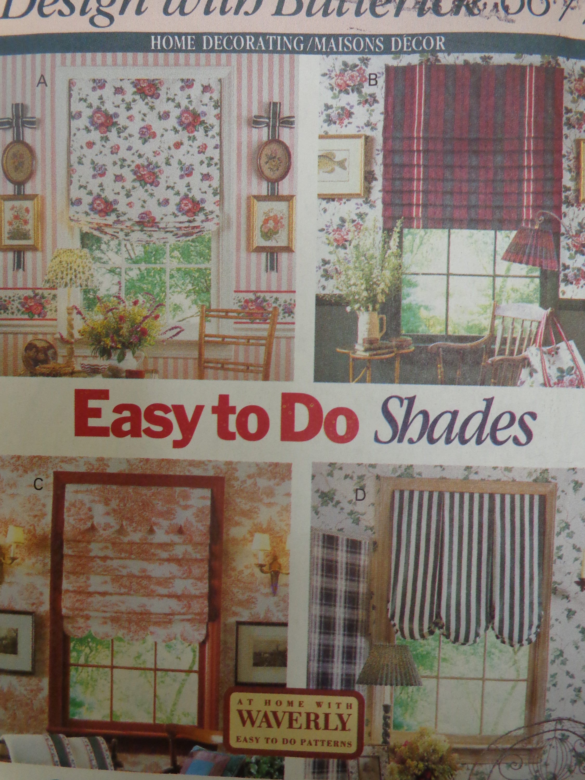 Vintage Butterick Easy to Do Shades Pattern 6677, Home Decorating at ...
