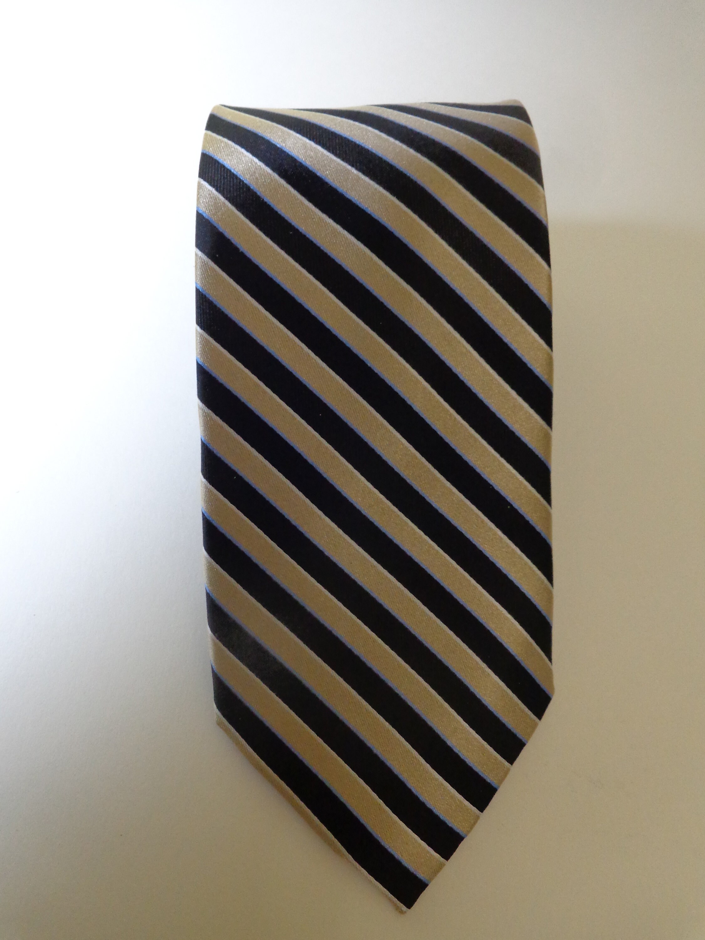 Men's Nautica 100% Silk Necktie, Handmade Diagonal Stripes Necktie ...