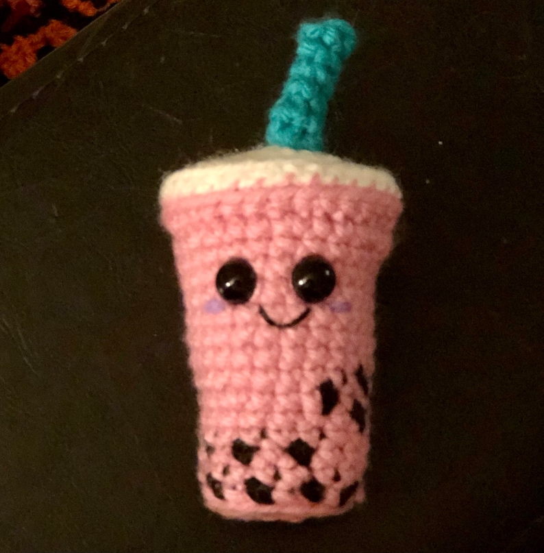 Crochet Pattern for Boba Keychain - Beginner Crochet Pattern - Small ...