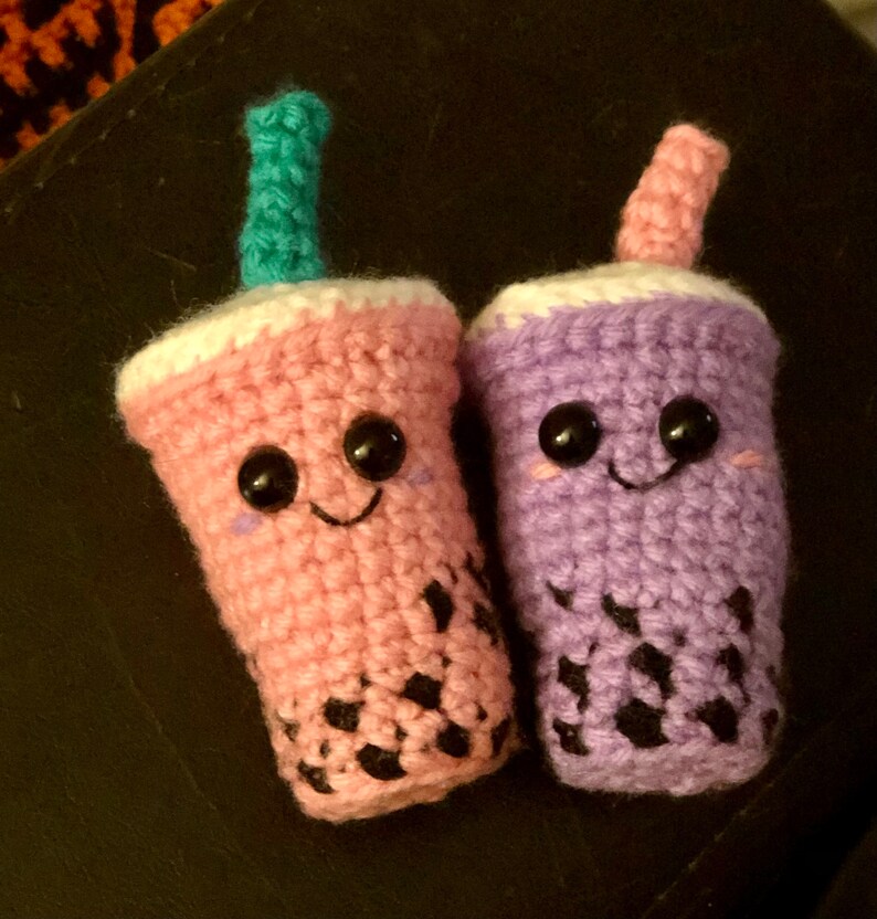 Crochet Pattern for Boba Keychain - Beginner Crochet Pattern - Small ...