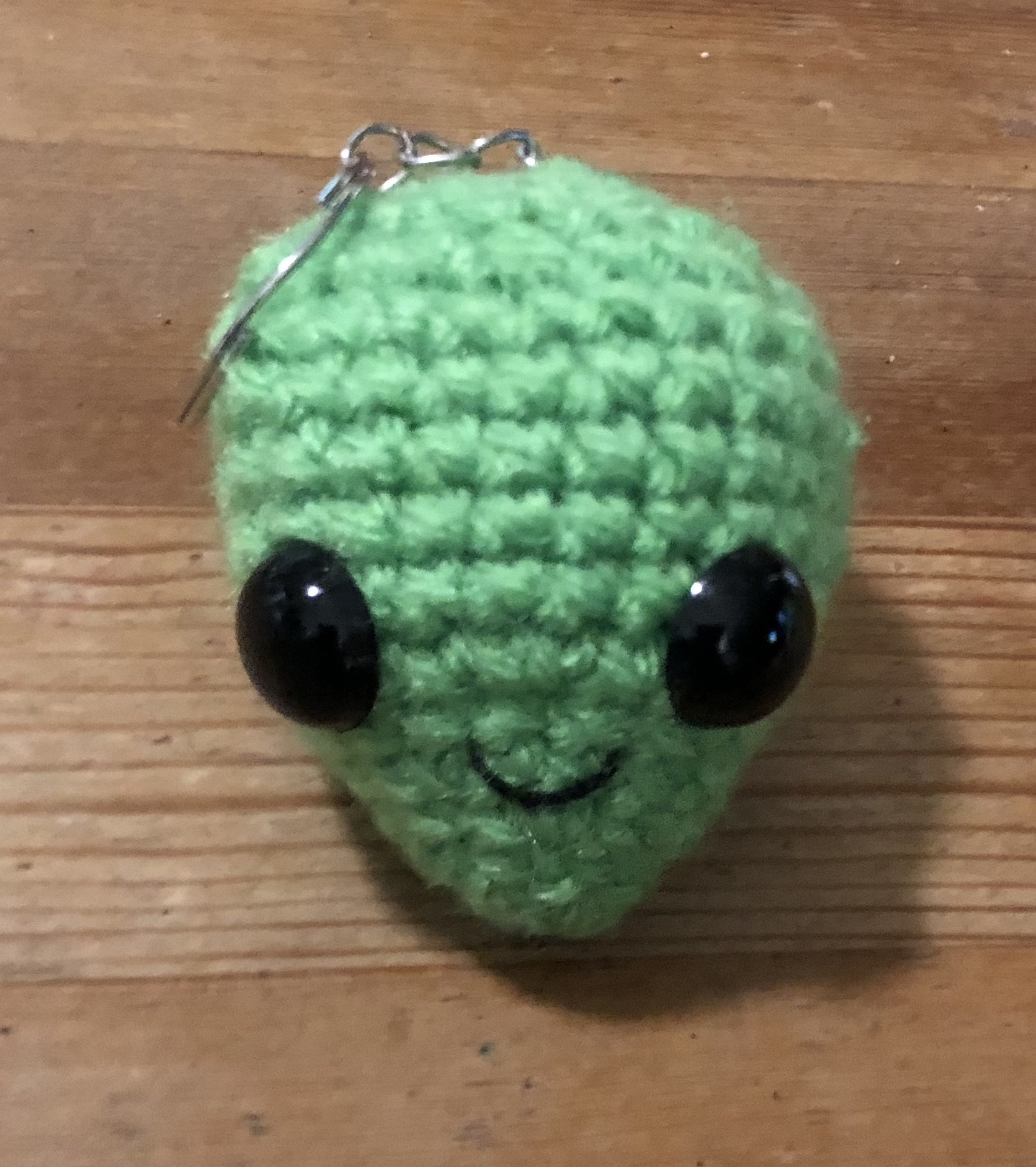 Crochet Pattern for Alien Head Keychain Beginner Crochet Pattern Small ...