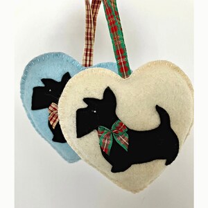 Scottie Dog Heart Ornament PDF Sewing Pattern - Felt Crafts - Easy to ...