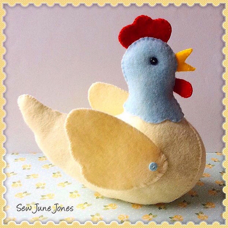 Felt Hen and Easter Chicks Sewing Patterns: Set of Two (PDF Download ...
