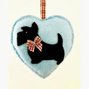 Scottie Dog Heart Ornament PDF Sewing Pattern Felt Crafts - Etsy