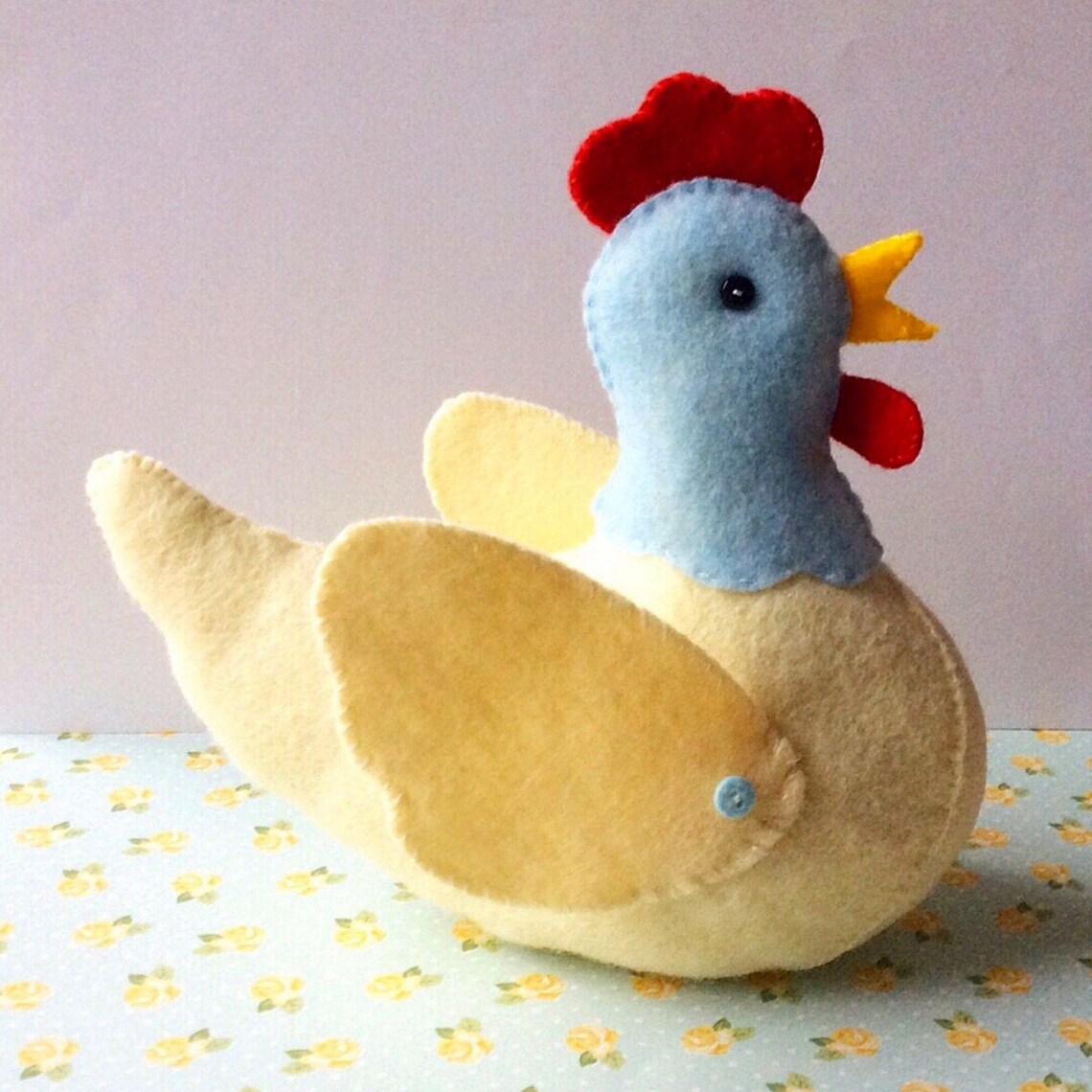 Hen PDF Sewing Pattern Felt Crafts Easy to Sew - Etsy