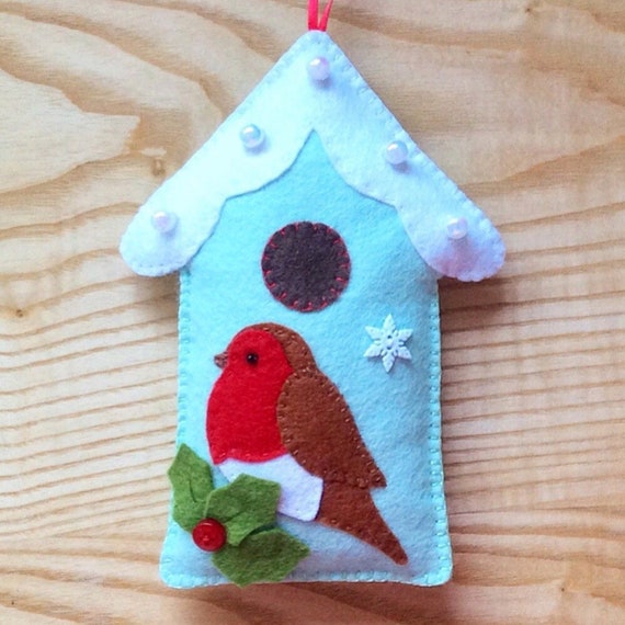 Felt Robin and Bird House PDF Sewing Pattern Instant | Etsy