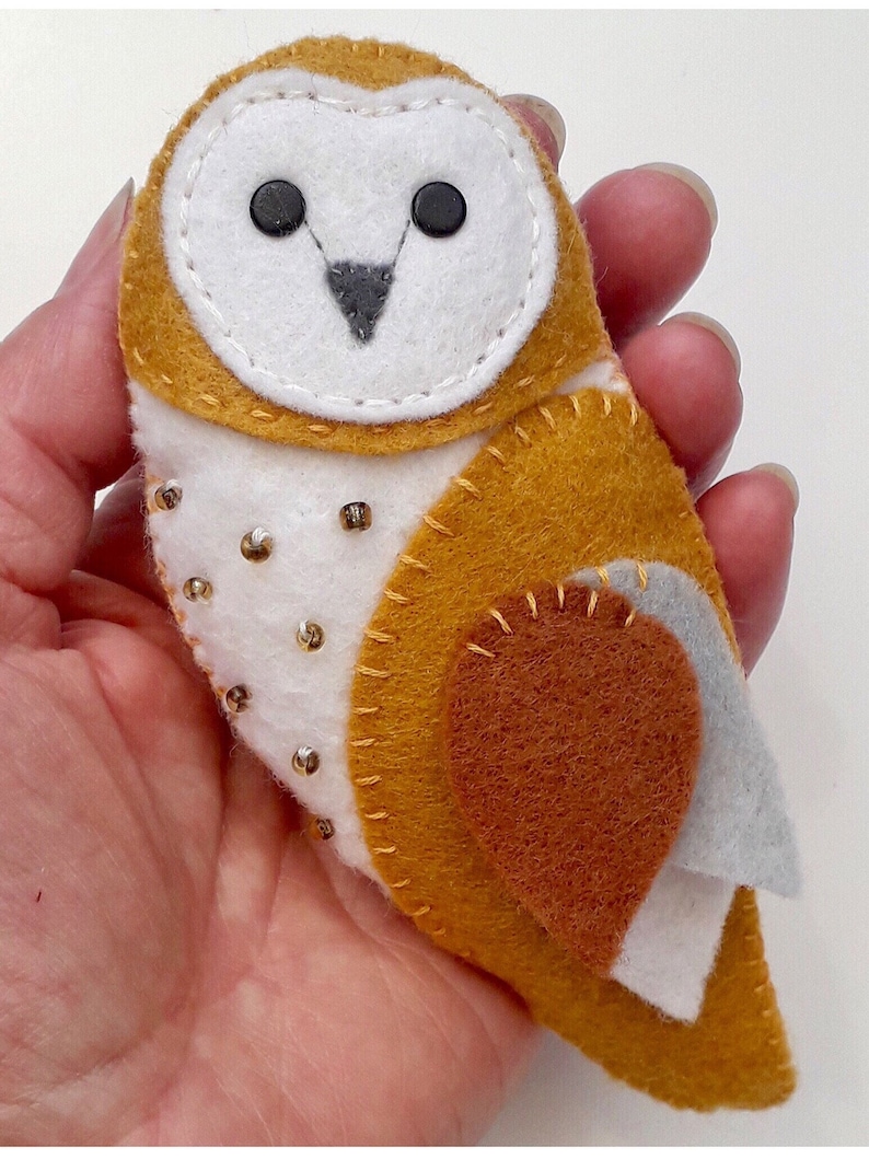 Barn Owl PDF Sewing Pattern- Felt Crafts - Instant Download - Easy to ...