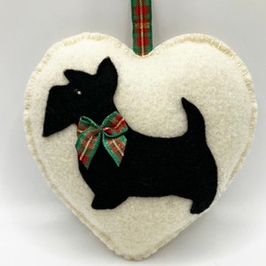 Scottie Dog Heart Ornament PDF Sewing Pattern - Felt Crafts - Easy to ...