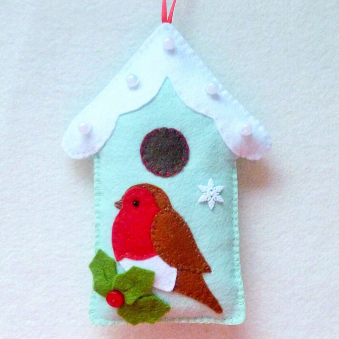 Felt Robin and Bird House PDF Sewing Pattern Instant - Etsy