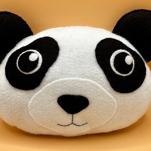 Panda Pillow PDF Sewing Pattern- Felt Crafts - Instant Download - Easy ...