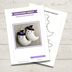 Halloween Ghost Ornament PDF Sewing Pattern Instant Download Easy to ...