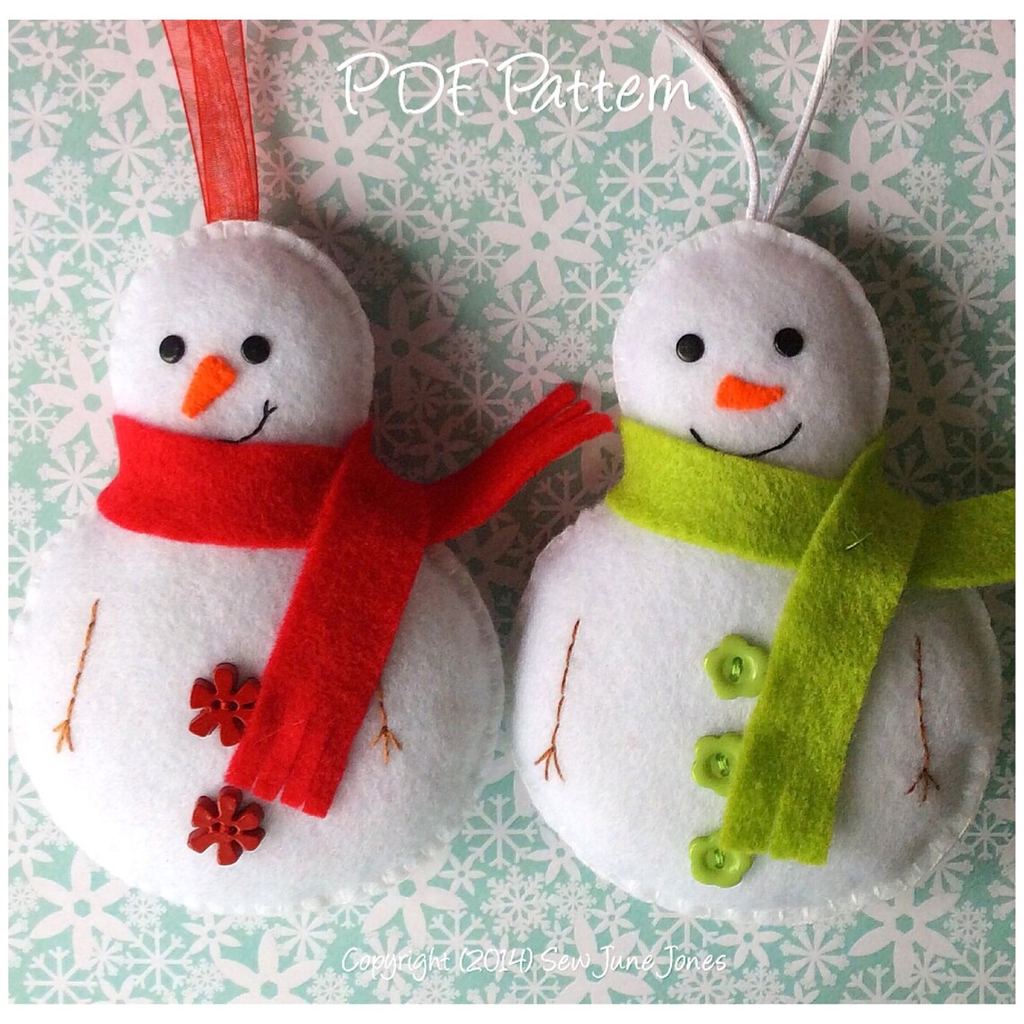 Snowman PDF Sewing Pattern Instant Download Easy to Sew - Etsy