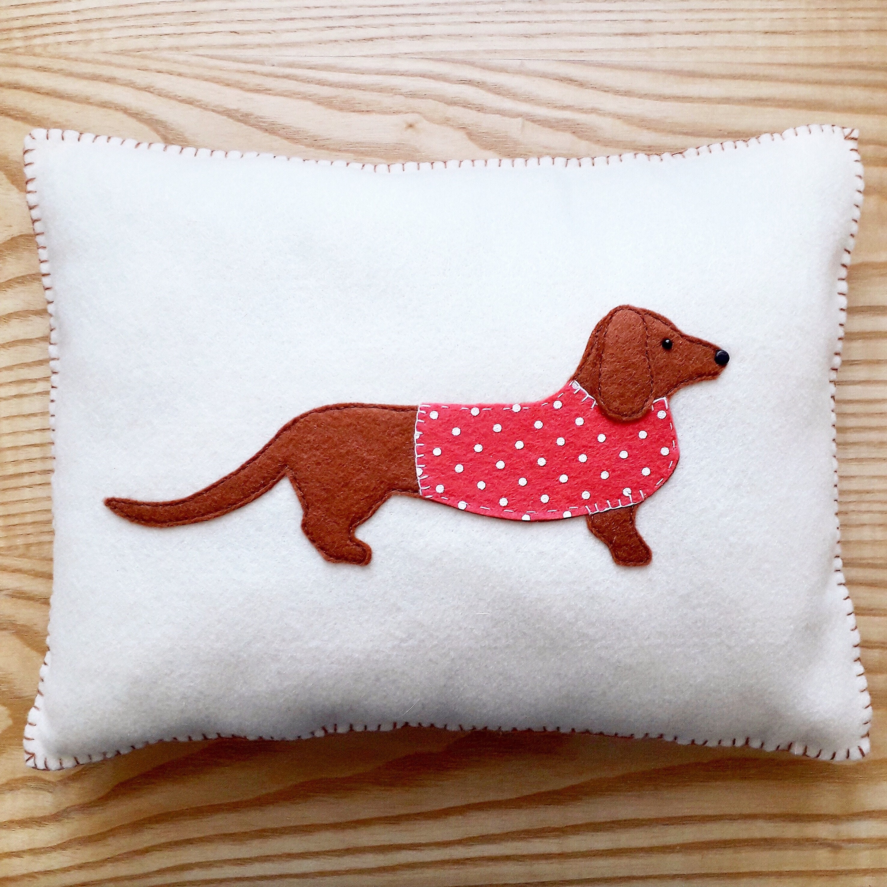 Dachshund Mini Pillow Sewing Pattern: Felt Sausage Dog (PDF Download ...