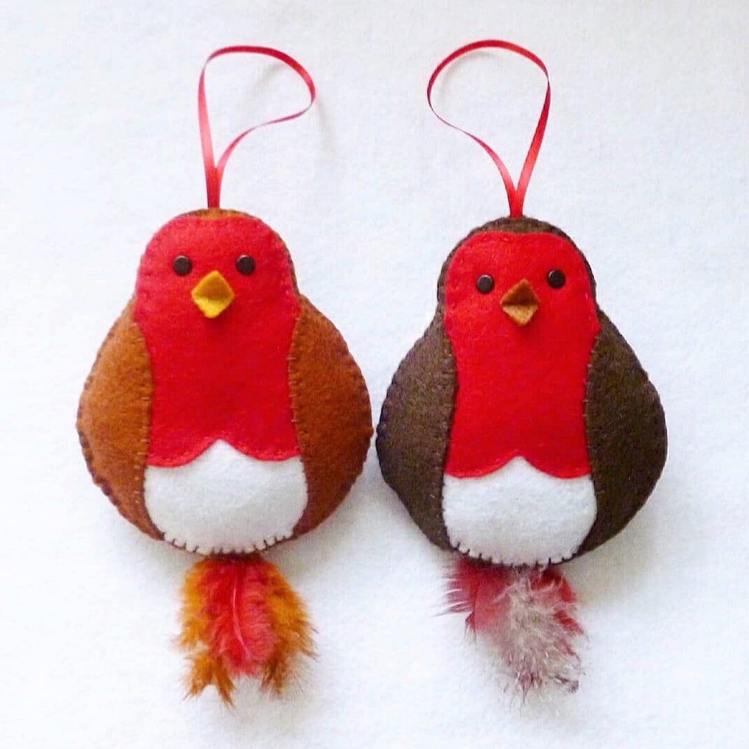 Robin Red Breast Felt Ornament Sewing Pattern (PDF Download) - Etsy