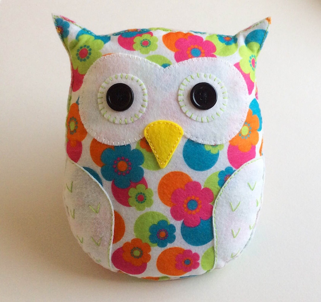 Flora the Owl Softie PDF Sewing Pattern- Instant Download - Easy to Sew ...