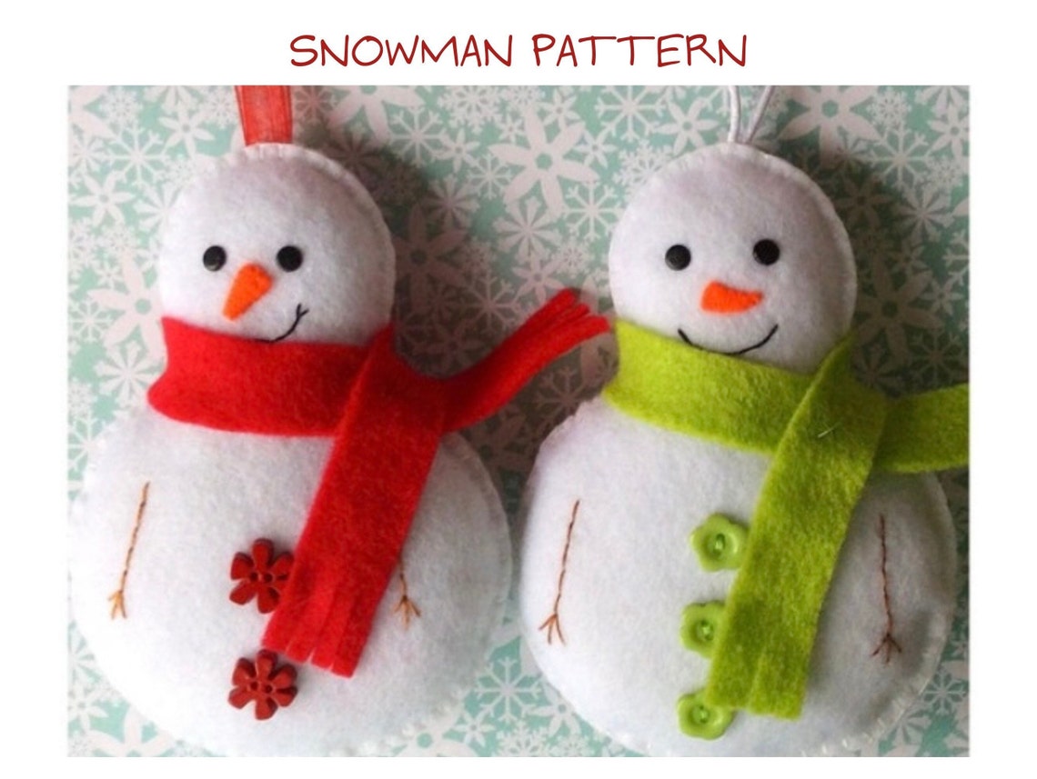 Snowman PDF Sewing Pattern Instant Download Easy to Sew - Etsy