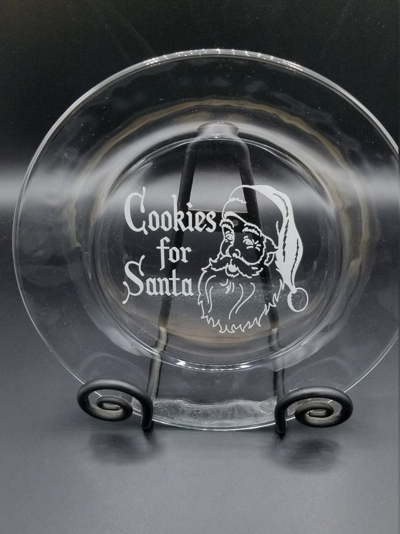 Cookies for Santa Laser Engraved Glass Plate - Etsy