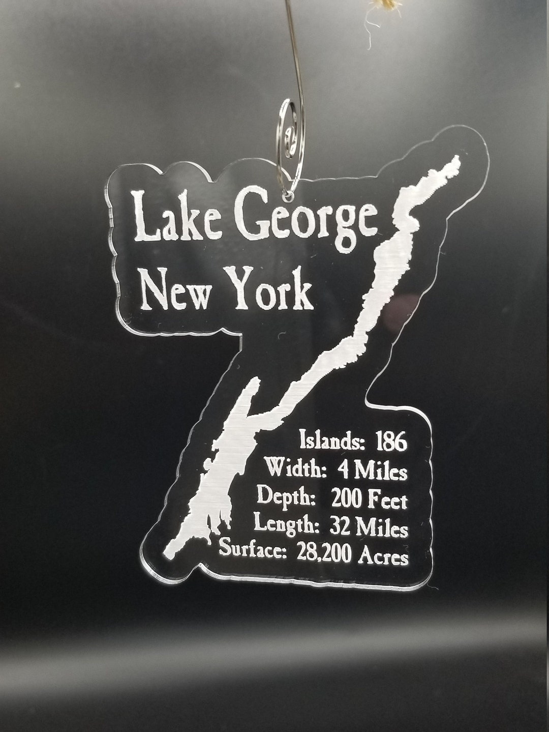 Lake George Laser Engraved Clear Acrylic Christmas Ornament - Etsy