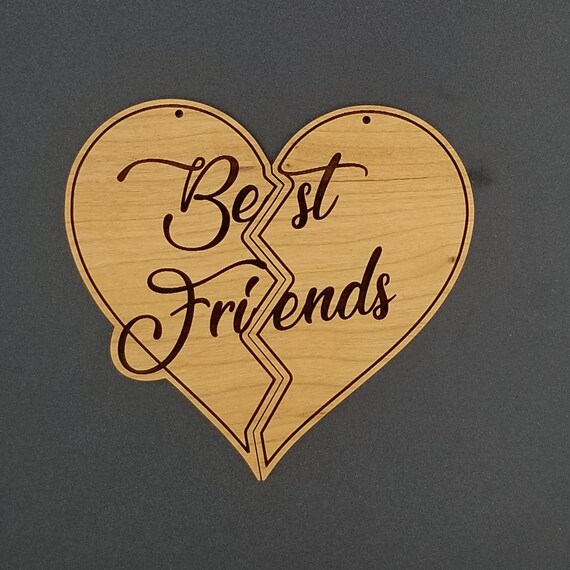 Split Shipping for Best Friends Split Heart Ornament - Etsy
