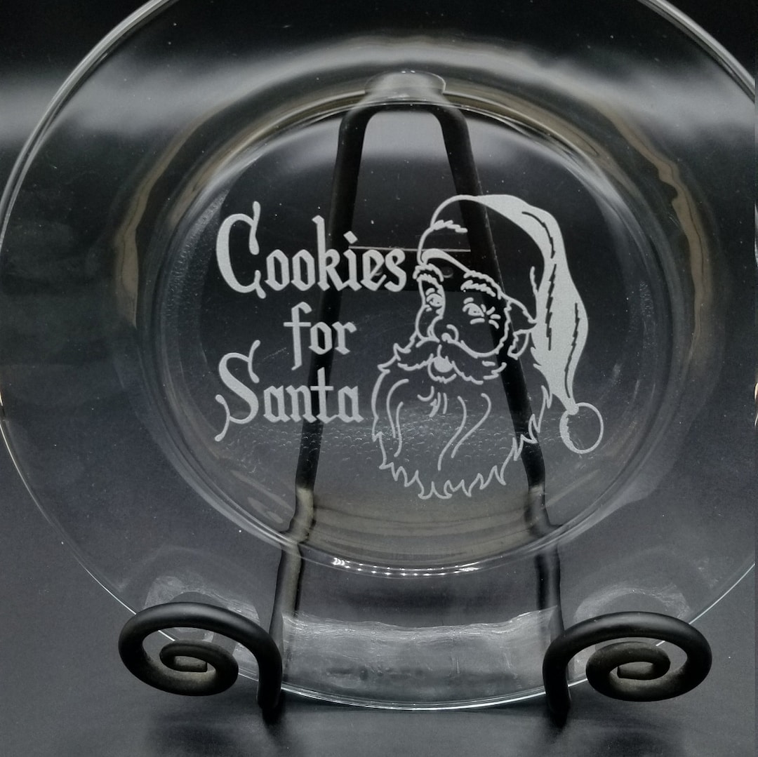 Cookies for Santa Laser Engraved Glass Plate - Etsy