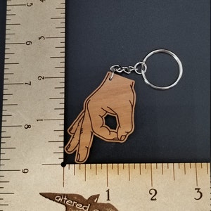 Circle Game Hand Wood Keychain - Etsy