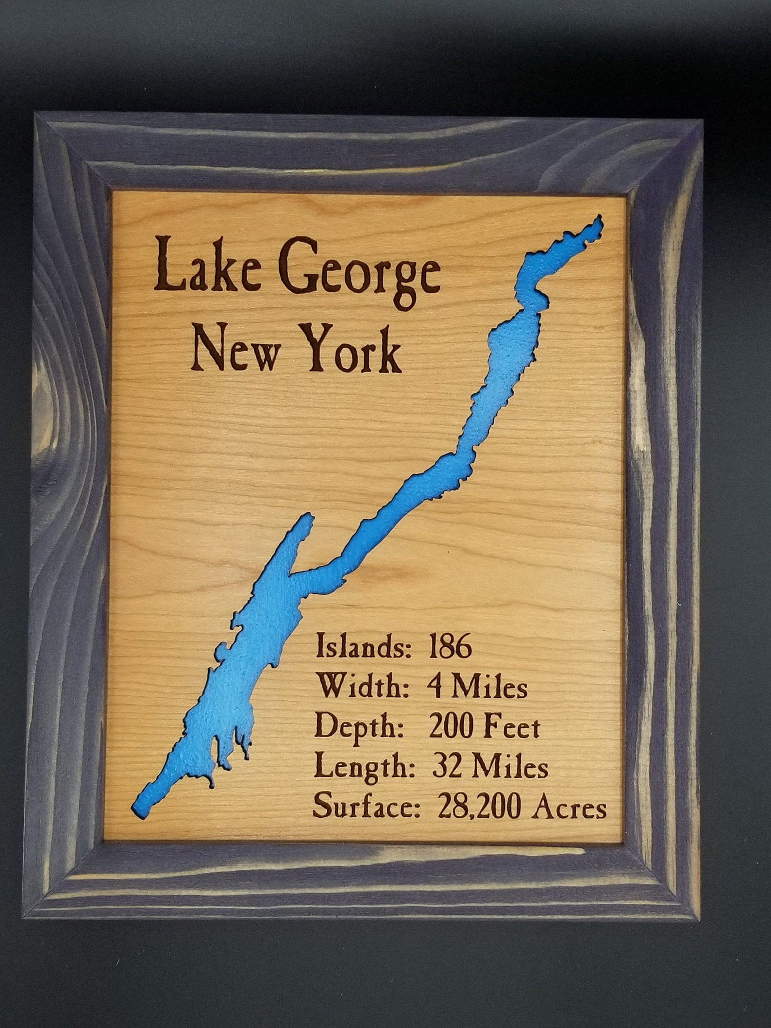 Lake George Cut Out Wooden Frame Sign - Etsy