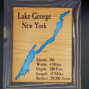 Lake George Cut Out Wooden Frame Sign - Etsy