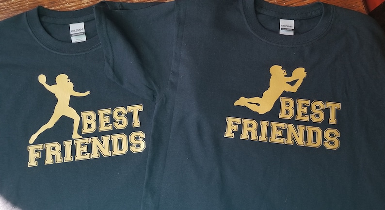 Best Friend Football Shirt Set | Etsy